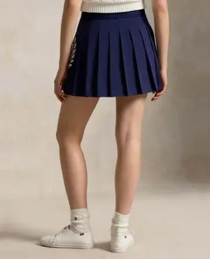 Polo Ralph Lauren Wimbledon Logo Performance Pleated Mini Skirt