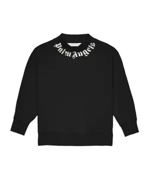 Palm Angels キッズ ロゴ プリント クルーネック スウェットシャツ - Black