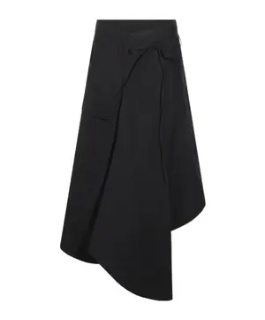 Bottega Veneta Compact Toile Skirt - Double Black