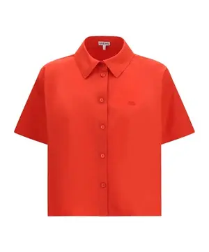 Loewe Short Sleeve Trapeze Shirt - Red