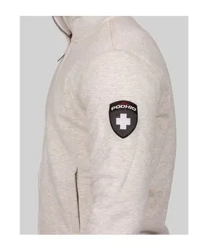 PODHIO Zip Appliqué Sweatshirt