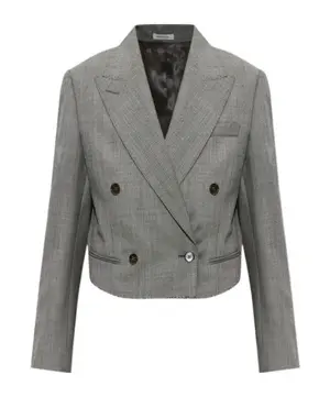 Alexander McQueen Double-breasted Cropped Blazer - No