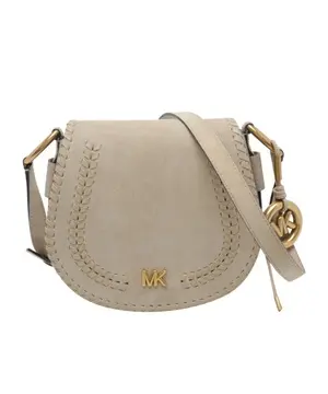 Michael Kors Josie Medium Whipstitched Saddle Bag - Nude