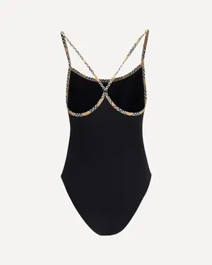Burberry Check Trim One-piece Swimsuit