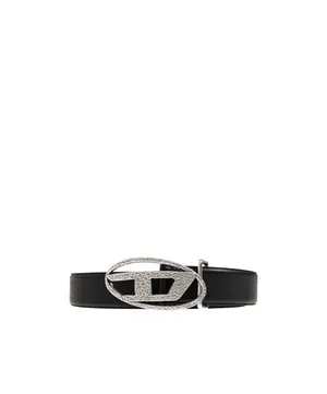 DIESEL® Oval D Logo Leather Belt