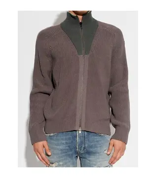 DIESEL® Long-sleeved Zip-up Cardigan