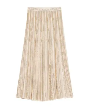Ulla Johnson Clio Knit Midi Skirt - Conch Color