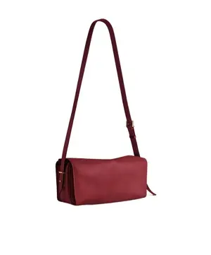 Balenciaga Le 7 Shoulder Bag Medium In Ruby/moka