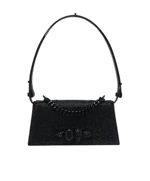 Alexander McQueen Jewelled Shoulder Mini - Black