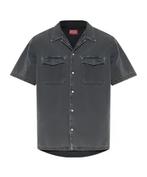 DIESEL® Short-sleeve Denim Shirt - Grey