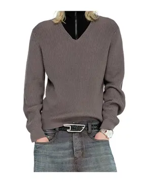 DIESEL® Half-zip Sweater With Layered Neckline