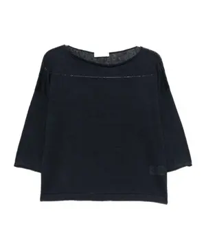 ROBERTO COLLINA Boat Neck Jumper - Black