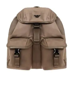 Emporio Armani Flap Backpack - Black