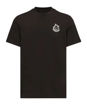 Moncler Logo Cotton T-shirt - Black