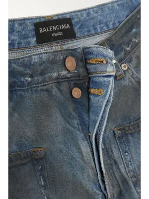 Balenciaga Patched Pockets Baggy Jeans