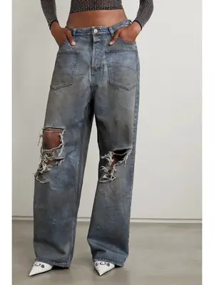 Balenciaga Patched Pockets Baggy Jeans
