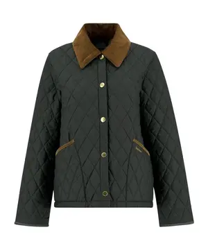 Barbour Icons Cropped Liddesdale Quilted Jacket - Black