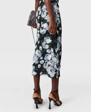 Stella McCartney Floral Mesh Midi Skirt
