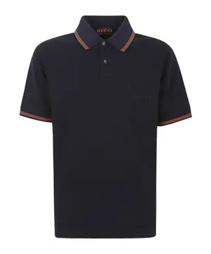 Gucci Chest-pocket Polo Shirt - Navy