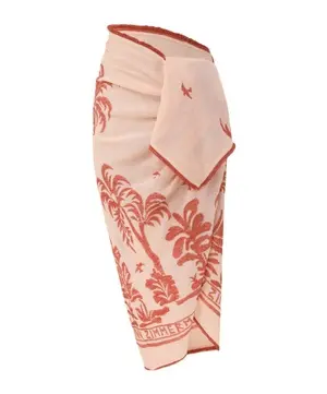 Zimmermann Embroidered Woven Pareo Beachwear - Blush Rust