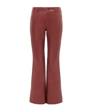 Chloé Belt-loop Leather Trousers - Red