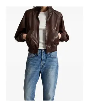 Polo Ralph Lauren High Neck Zip-up Jacket - Brown