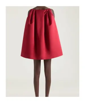 Givenchy Sliced Mini Dress In Satin With Cape