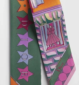 Dior Printed Twilly Scarf