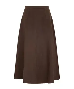 Polo Ralph Lauren Flared Hemp Midi Skirt