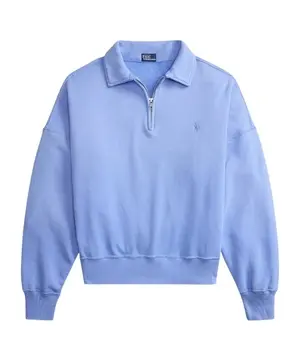 Polo Ralph Lauren Embroidered Pony Quarter-zip Sweatshirt - Blue