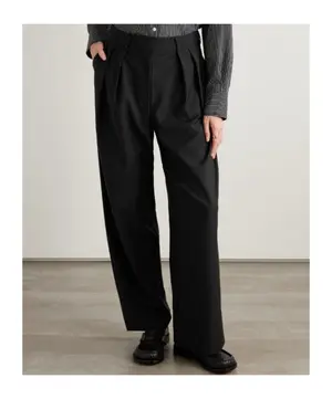 THE FRANKIE SHOP Ripley Pleated Wide-leg Trousers