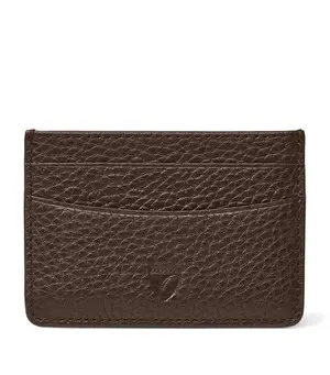 ASPINAL OF LONDON Leather Logo Card Holder - Brown
