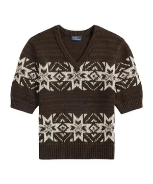 Polo Ralph Lauren Fair Isle Pattern V-neck Sweater