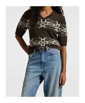 Polo Ralph Lauren Fair Isle Pattern V-neck Sweater