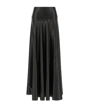 Norma Kamali Flared Maxi Skirt - Black