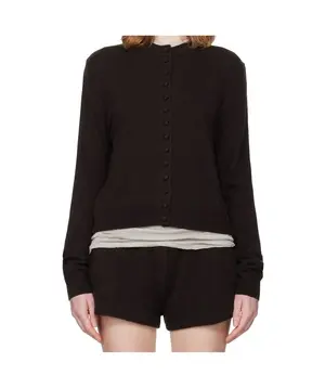 LISA YANG Wilona Cashmere Cardigan - Brown