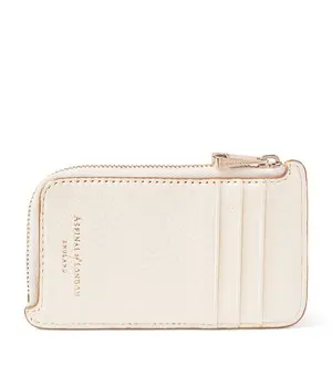 ASPINAL OF LONDON Leather Zipped Coin And Card Holder - Neutral