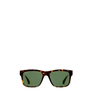 Gucci Rectangular Frame Sunglasses - Bright Brown Hawksbill Pattern