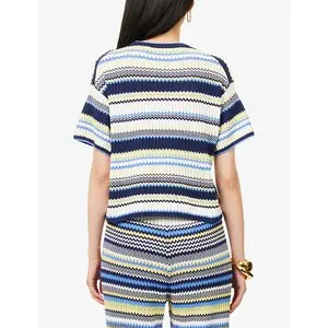 Simkhai Tenley Graphic-pattern Cotton-blend Top