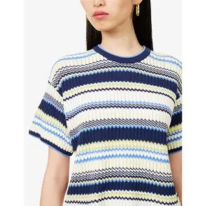 Simkhai Tenley Graphic-pattern Cotton-blend Top