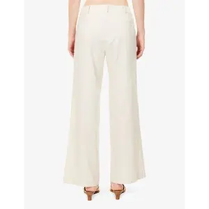Good American Wide-leg High-rise Linen-blend Trousers