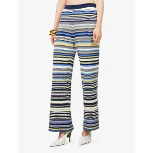 Simkhai Farrah Graphic-pattern Woven Trousers