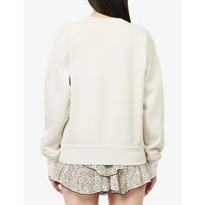 Isabel Marant Étoile Embroidered Logo Cotton Blend Sweatshirt