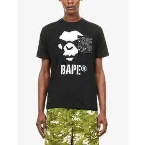 A BATHING APE Pixel Camo-pocket Cotton-jersey T-shirt