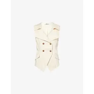 Oddmuse Double-breasted Asymmetric Woven Vest