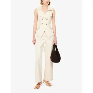 Oddmuse Double-breasted Asymmetric Woven Vest