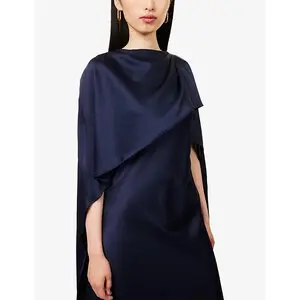 Simkhai Izel Cape Satin Maxi Dress