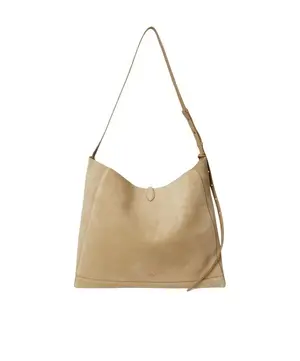 Polo Ralph Lauren Debossed Suede Shoulder Bag