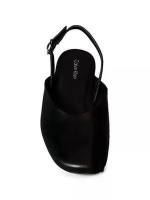 Calvin Klein Leather Slingback Flat Pumps