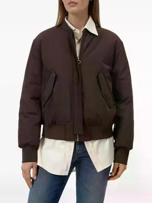 Closed Logo Patch Bomber Jacket - Brown